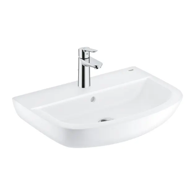 Grohe Bau Ceramic - Set - Waschtisch 55 cm + Start Edge Armatur mit ...