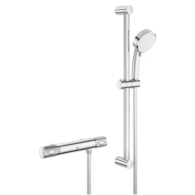 Grohe Grohtherm 1000 Performance - Duschset mit Thermostatarmatur, für ...