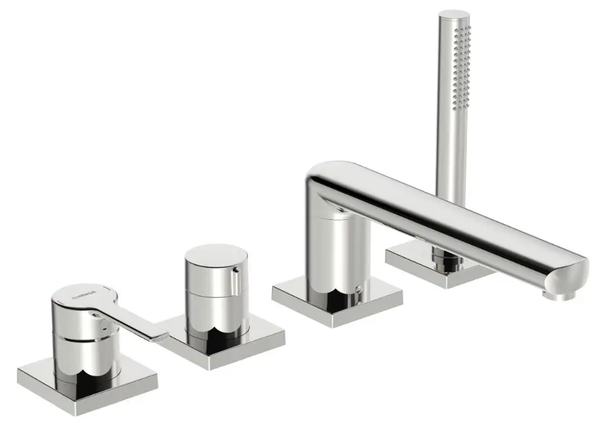 Hansa Ronda - Wannenarmatur, 4-Loch, Chrom 03402483 | Sanitino.de