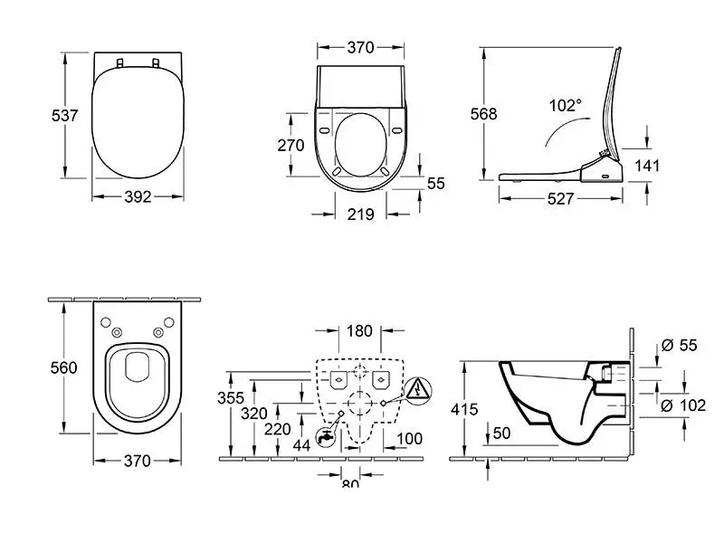 Villeroy & Boch Subway 2.0 - Wand-WC ViClean, DirectFlush, CeramicPlus ...
