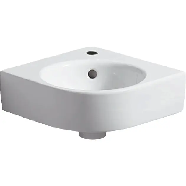 Geberit Selnova Compact - Lavamani ad angolo 70x62 cm, con 1 foro per ...