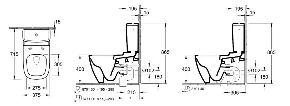 Villeroy & Boch Antheus - Staande toiletpot, DirectFlush, CeramicPlus ...