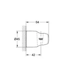 Grohe Movario - Wandbrausehalter, verchromt 28403000 | Sanitino.at