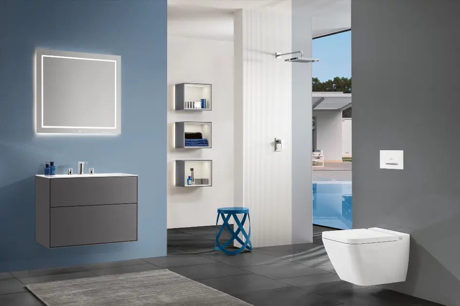 Villeroy & Boch Squaro Infinity - Douchebak, 90x90 cm, Quaryl ...