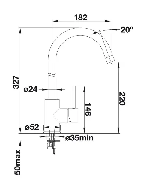 Blanco Mida - Miscelatore da lavello, color alluminio 519416 | Sanitino.it