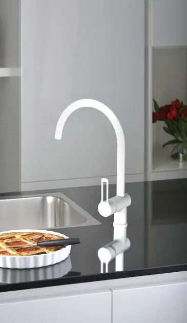 Paffoni Ringo - Miscelatore da lavello, bianco opaco RIN180BO | Sanitino.it