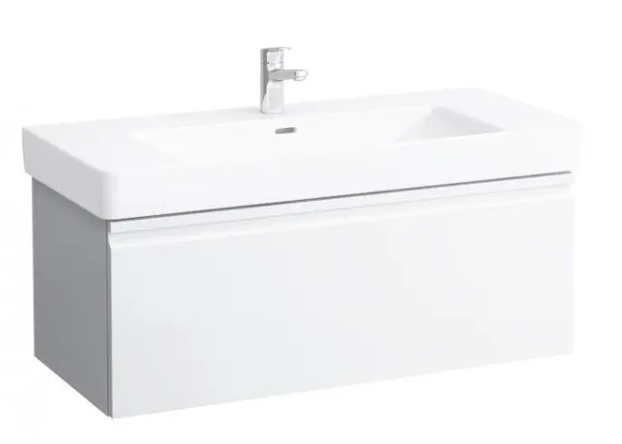 Laufen Pro S - Mobile lavabo, 1010x450x390 mm, 1 cassetto, bianco lucido H4835510964751 ...