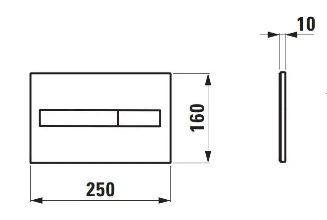 Laufen LIS - Betätigungsplatte AW1, weiß H8956610000001 | Sanitino.at